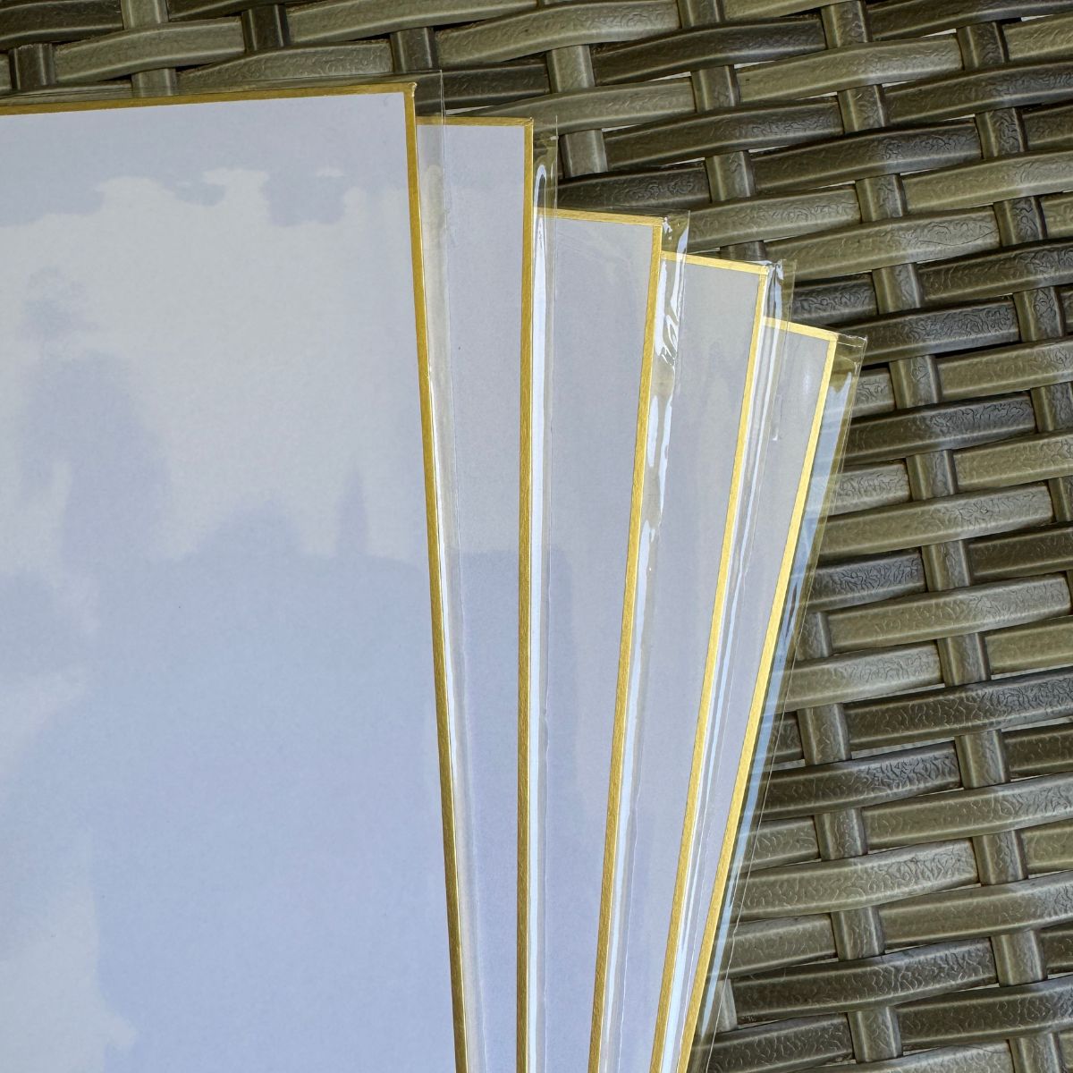 50 Shikishi Board Set 9.5 x 10.75" Gold Bordered for Japanese Art or C ...