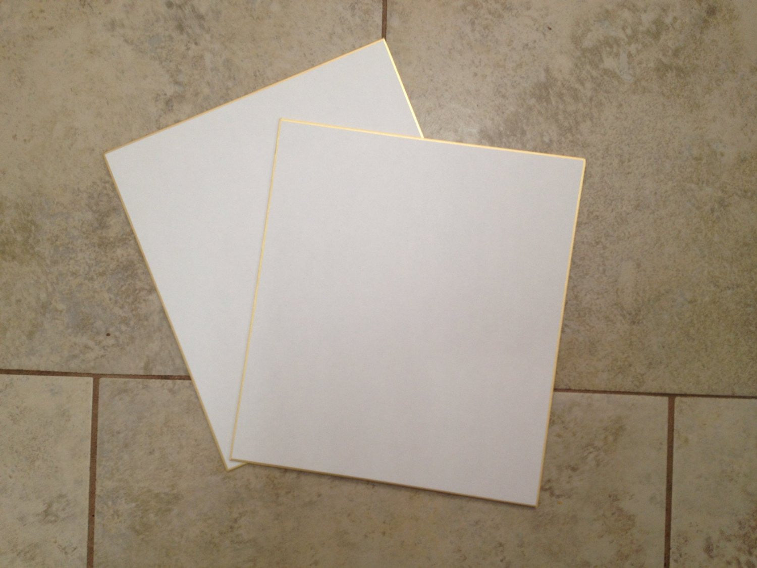 50 Shikishi Board Set 9.5 x 10.75" Gold Bordered for Japanese Art or C ...