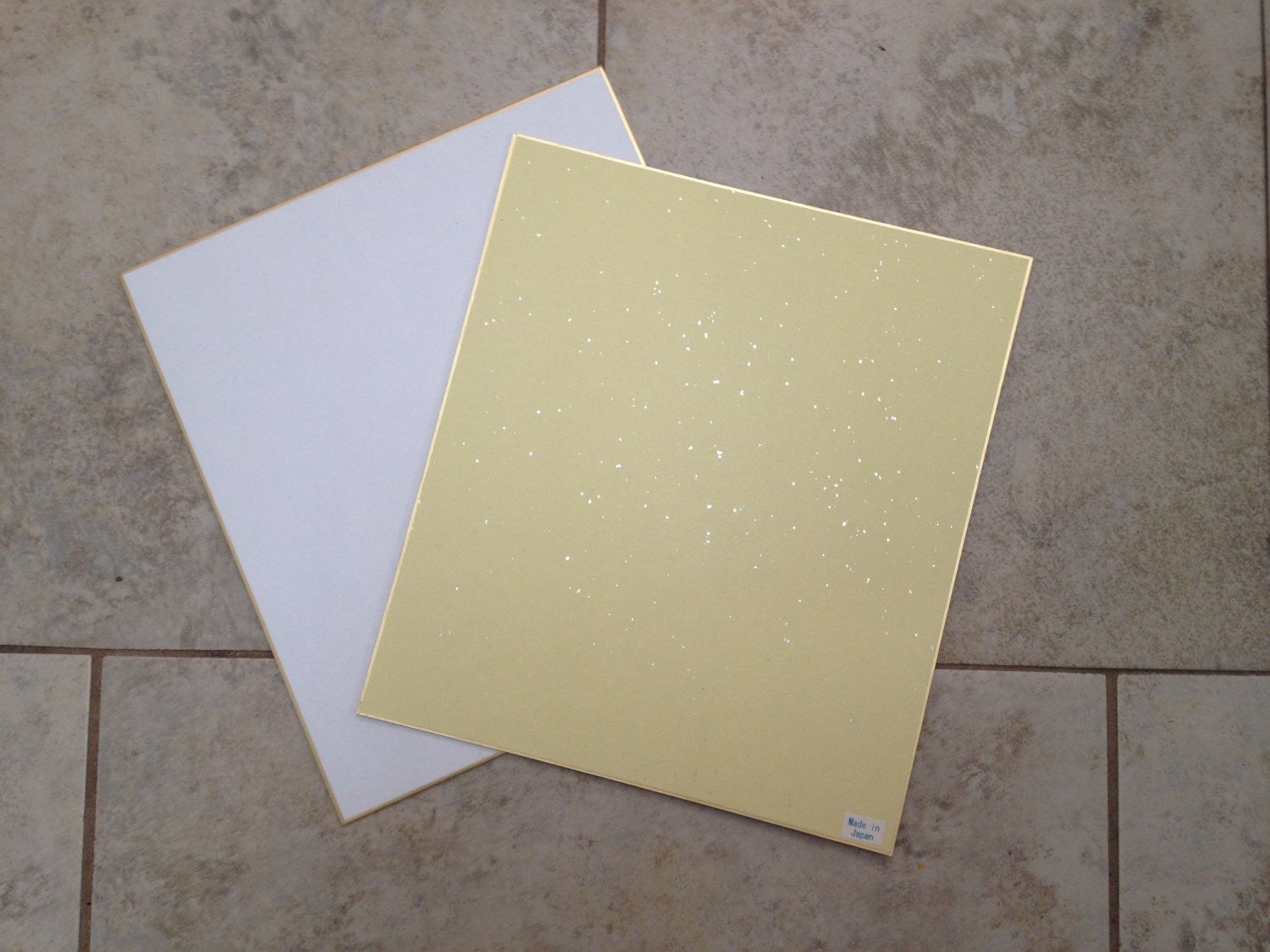 50 Shikishi Board Set 9.5 x 10.75" Gold Bordered for Japanese Art or C ...